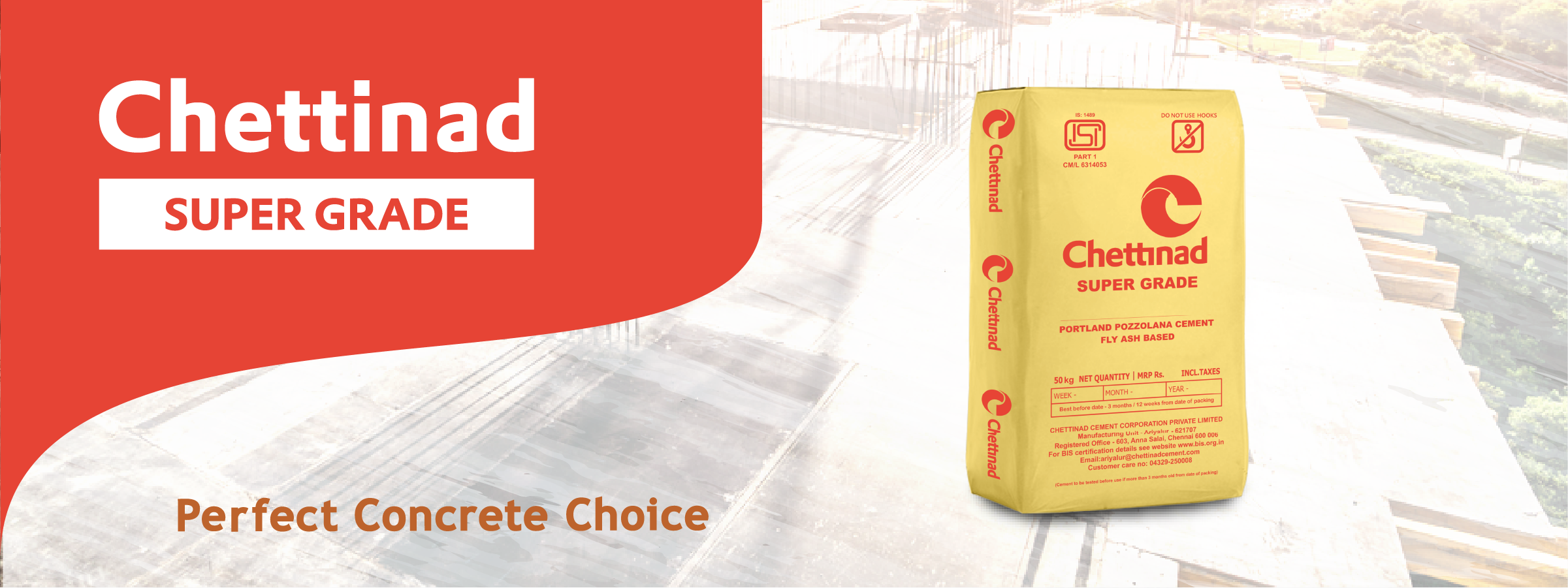 Super Grade PPC Cement - Premium Quality by Chettinad